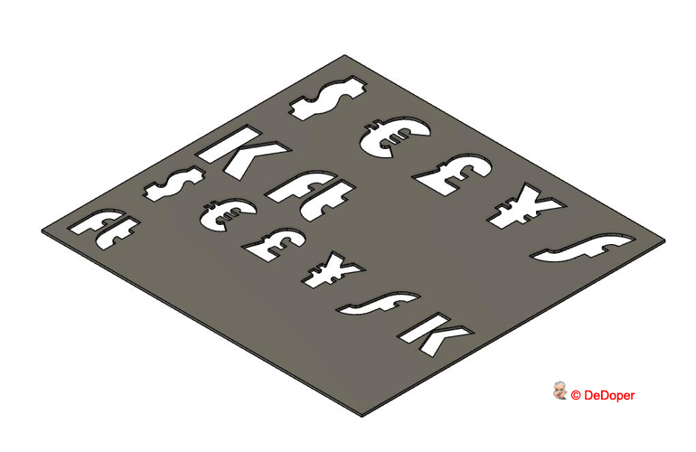 Stencil ABC punctuation marks numbers and more by Dedoper | Download ...