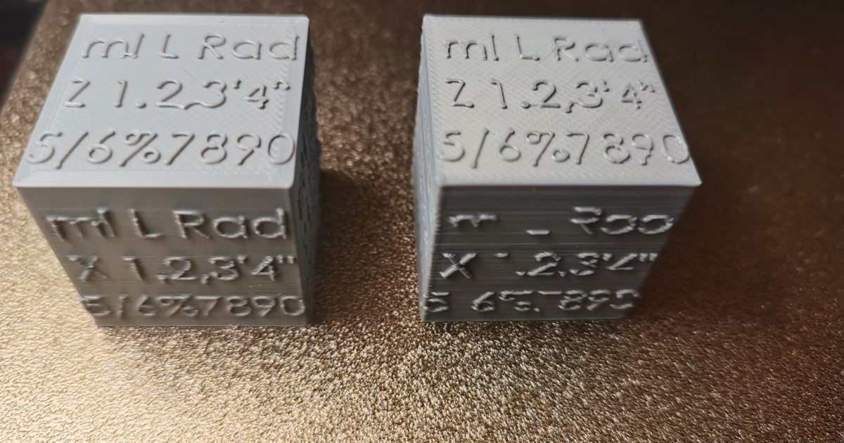 Small letter print test cube by WackyWary | Download free STL model ...