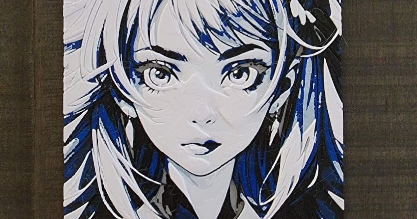 Hueforge Anime Woman by Paul | Download free STL model | Printables.com