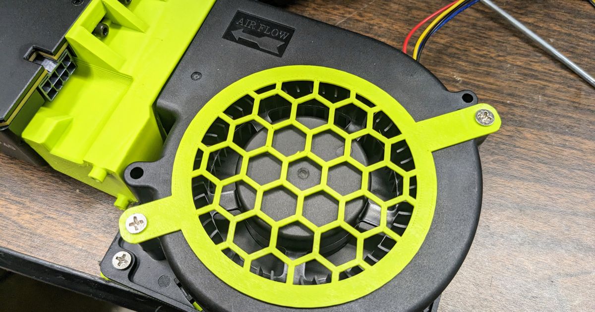 Fan intake guard for 120mm blower by MortalWombat | Download free STL ...