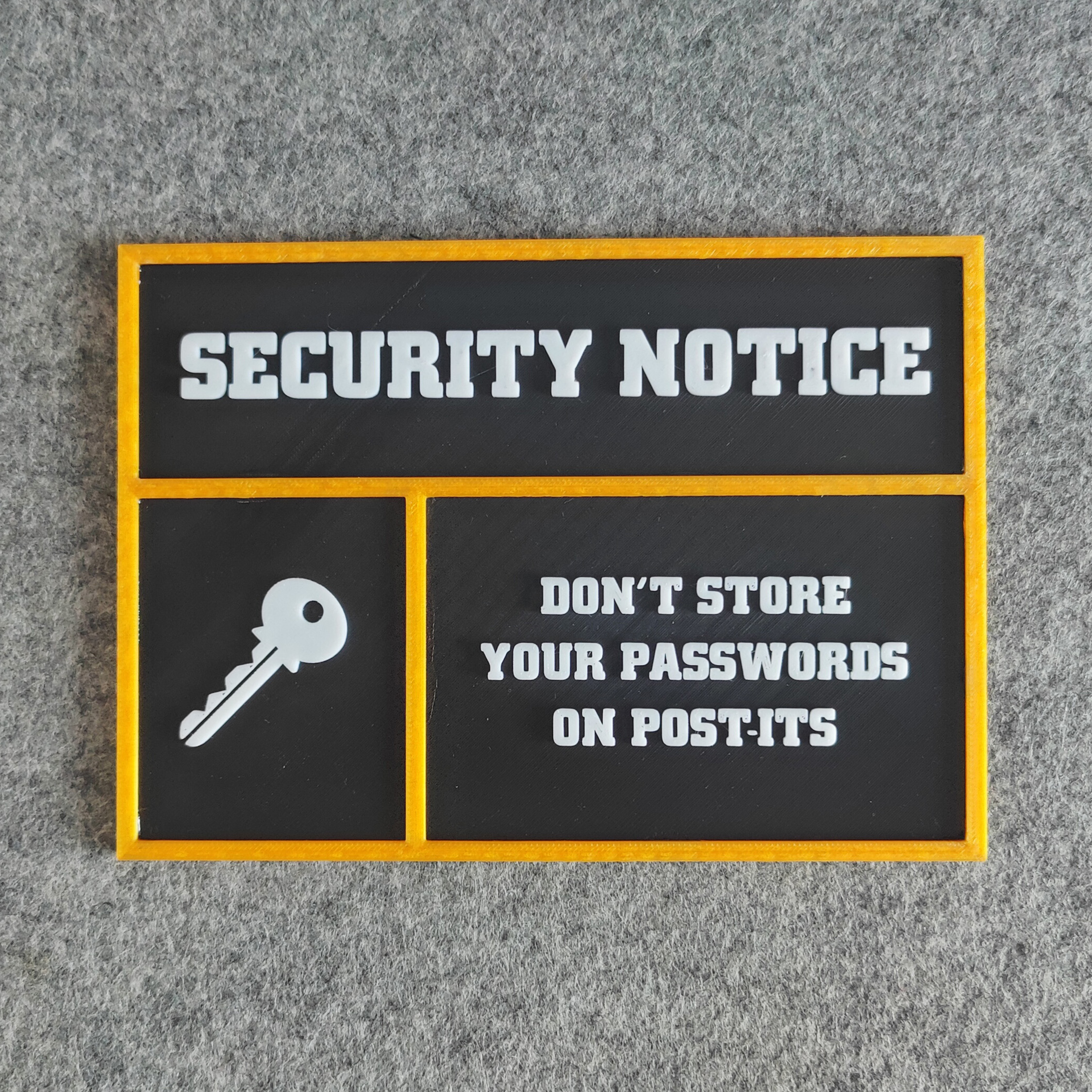 Sign "Security Notice - Do not store your passwords on post-its" by ...