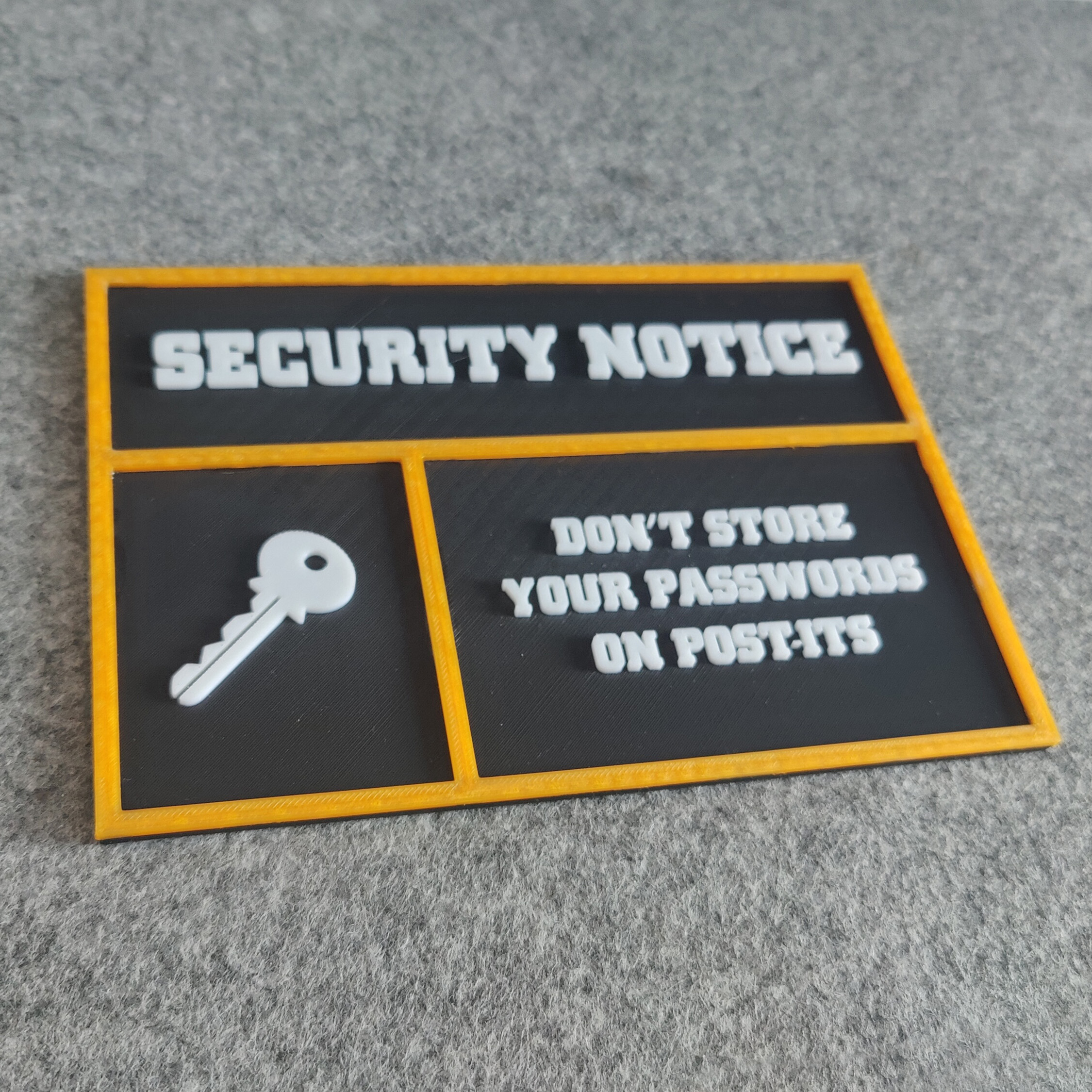 Sign "Security Notice - Do not store your passwords on post-its" by ...