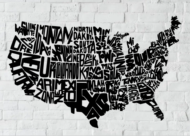 3D printed USA geography wall art by 3D Jak | Download free STL model ...