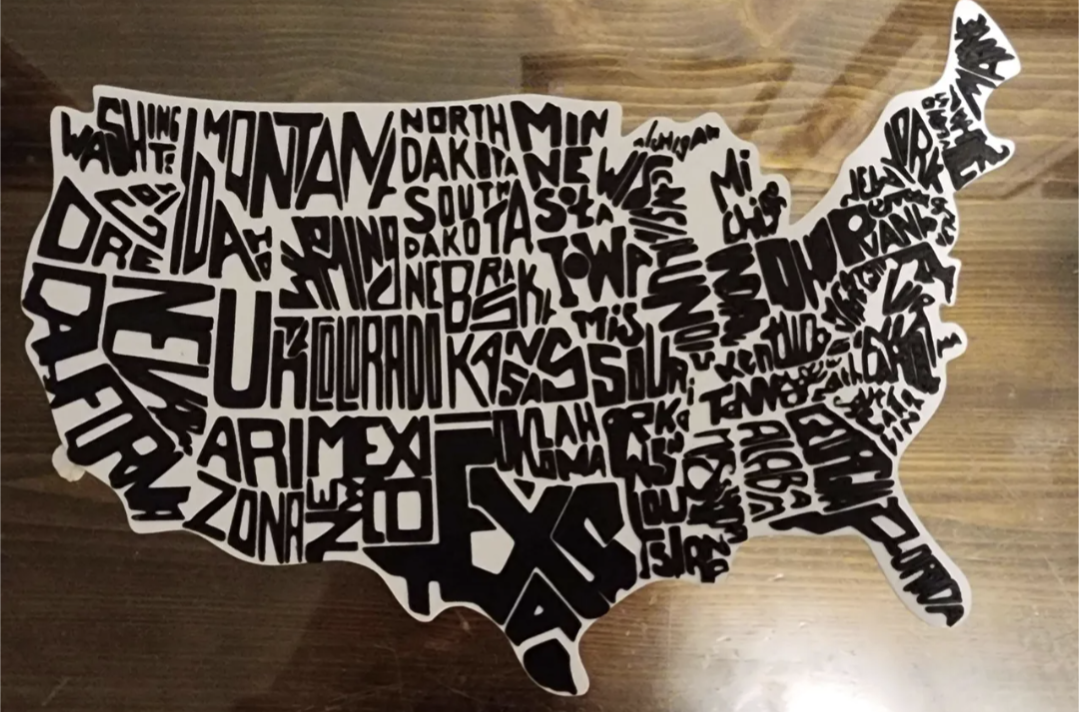 3D printed USA geography wall art by 3D Jak | Download free STL model ...