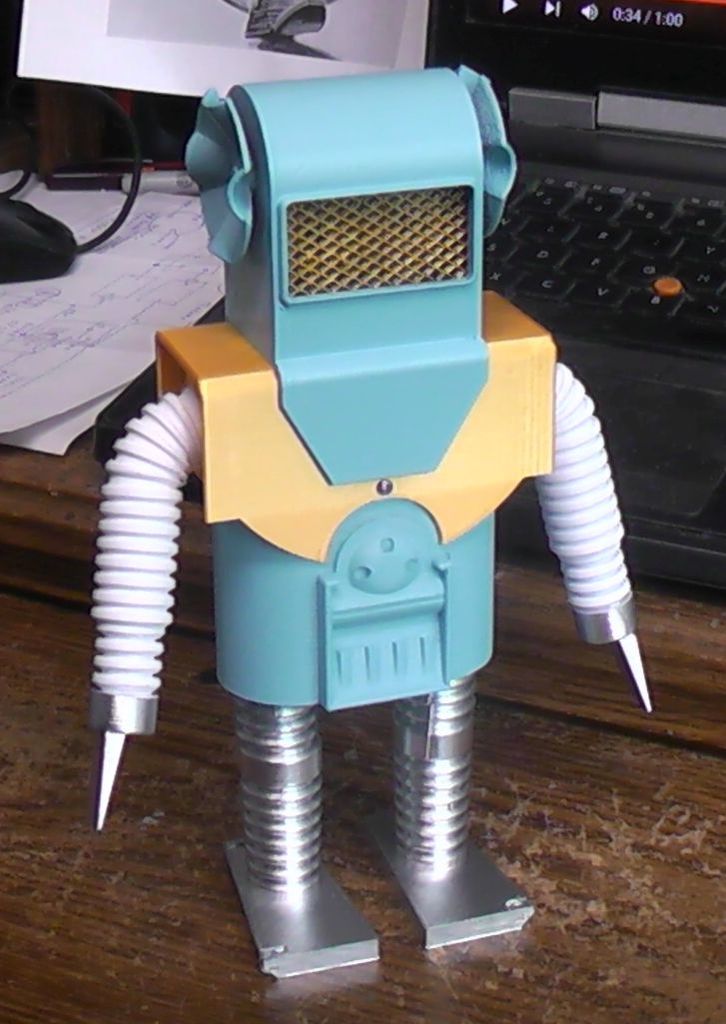 New Foki robot, lit eyes, swinging arms and waking action. N20 ...