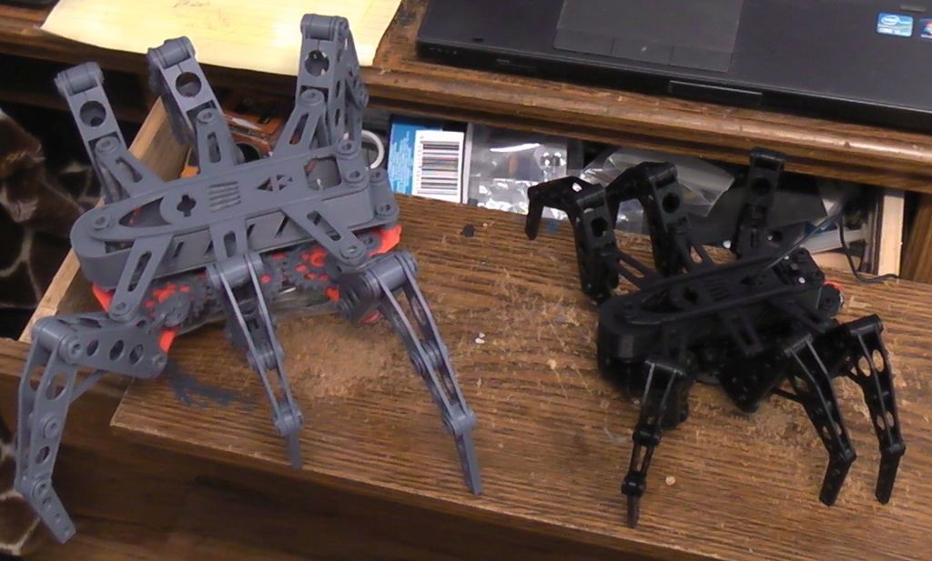 Black Beetle Bot. 6 legs single drive. by robothut | Download free STL ...