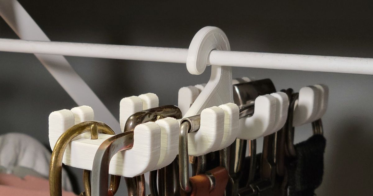 Belt Organizer Hanger (6 or 8 belts) by edmomot | Download free STL ...