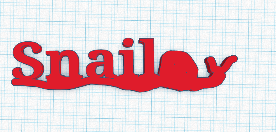 Snail Text by Thias | Download free STL model | Printables.com