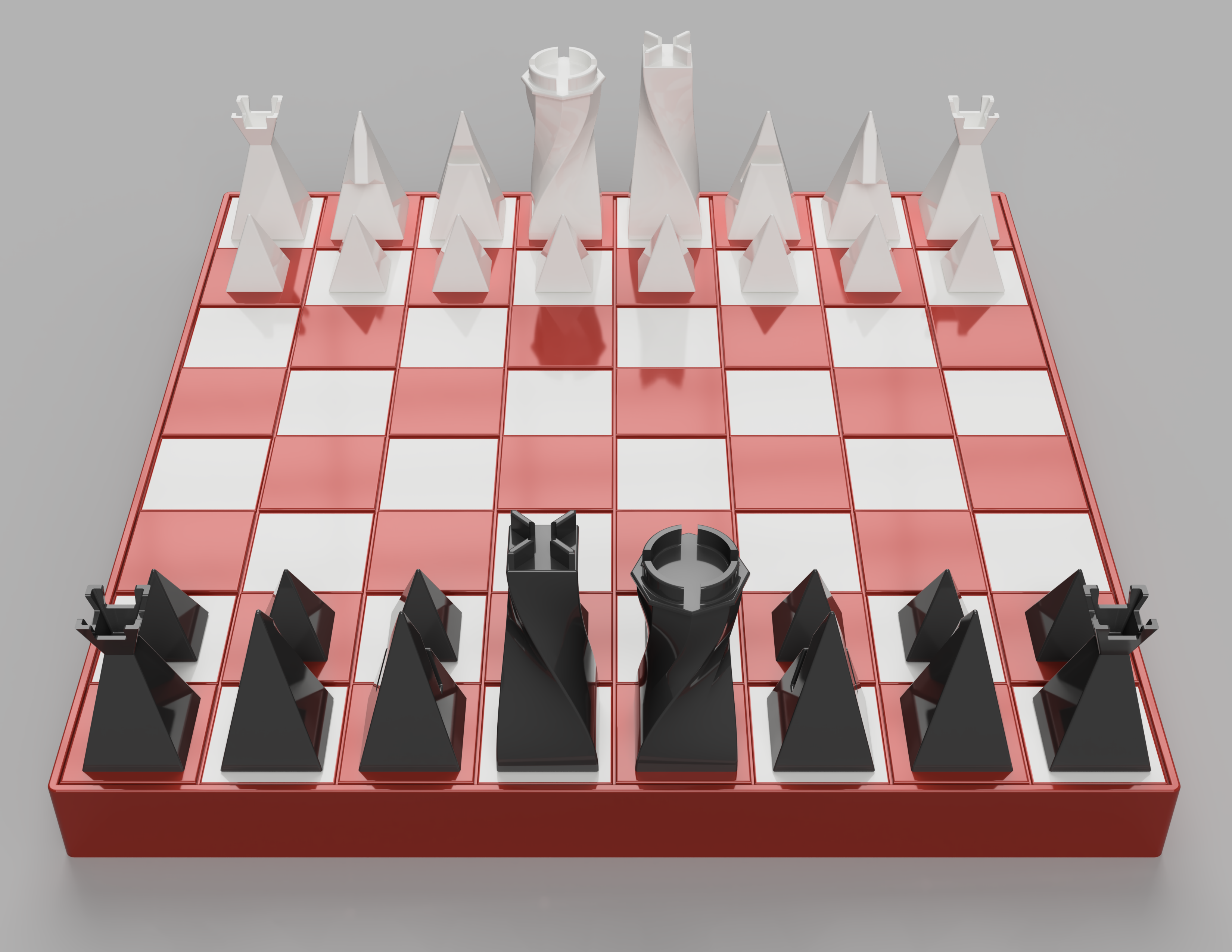 Modern Pyramid Chess Set autorstwa DSpecter | Pobierz darmowy model STL ...