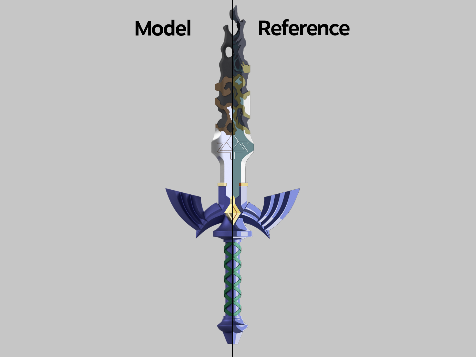 Master Sword with interchangeable blades by Neebick | Download free STL ...