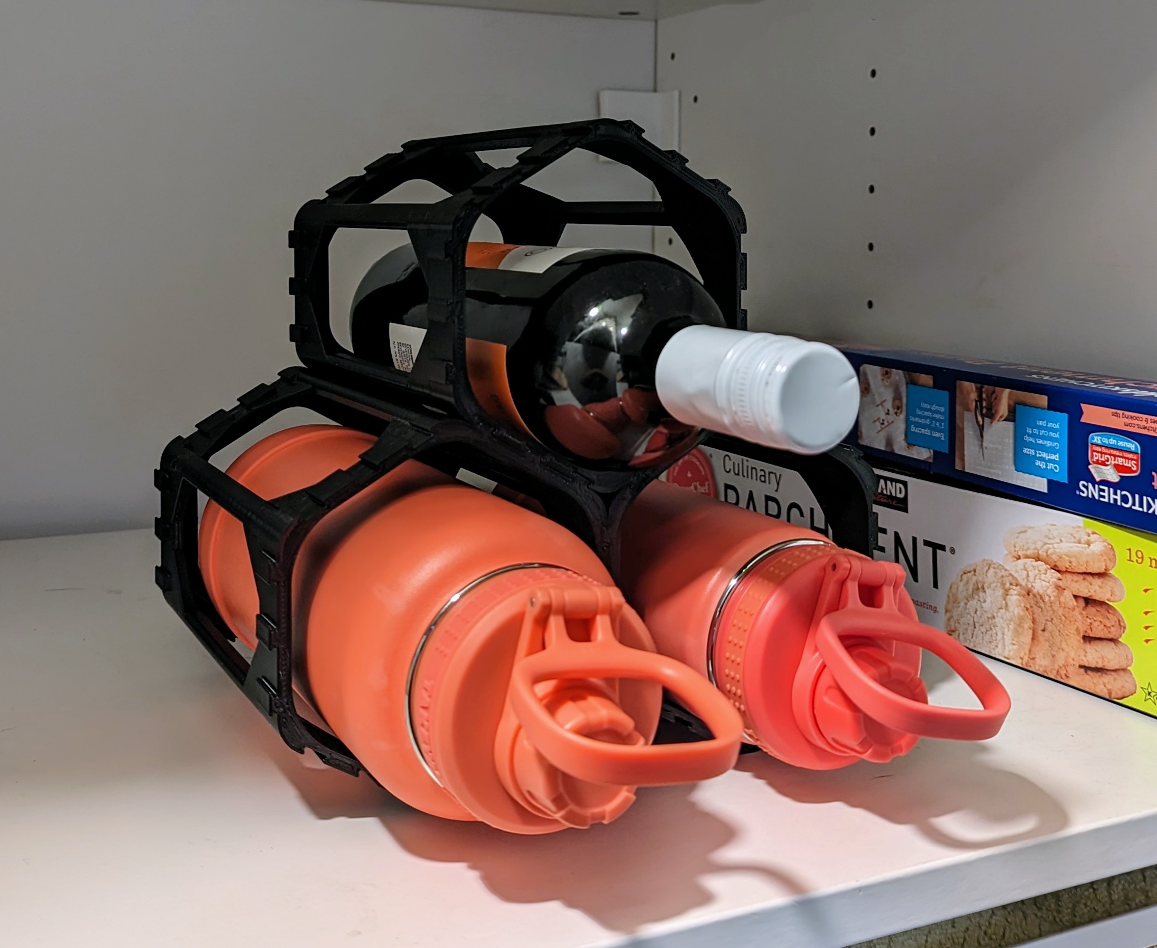 Support-Free Honeycomb Interlocking Water Bottle Rack by BN3D ...