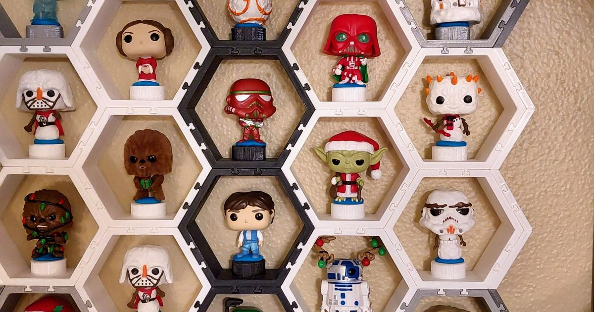 Hexagon Shelf Display Borders by Blackcrow | Download free STL model ...