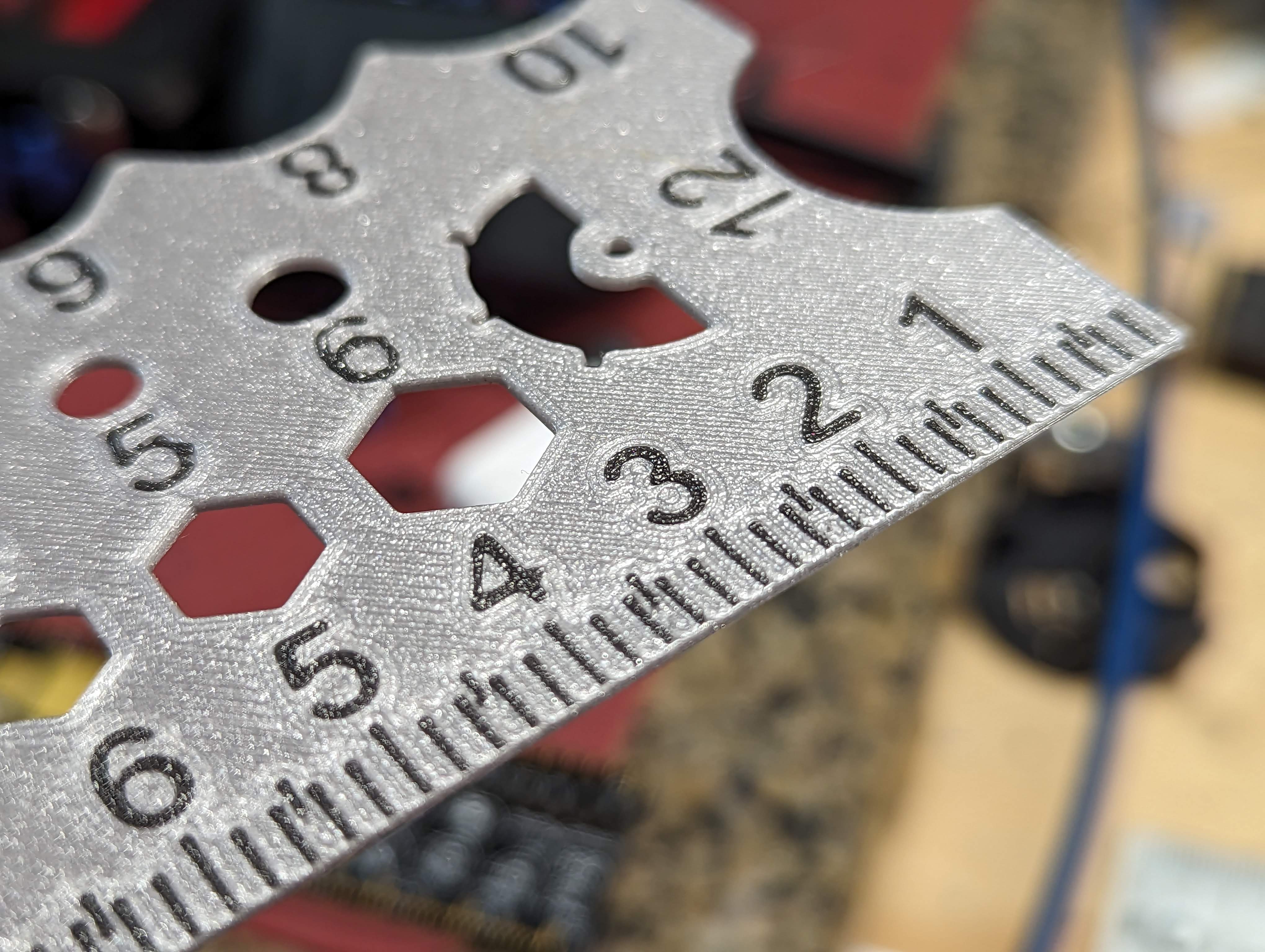 The ULTIMATE Card-sized Measuring Tool - Ruler, Chamfer, Bolt Gauge by ...