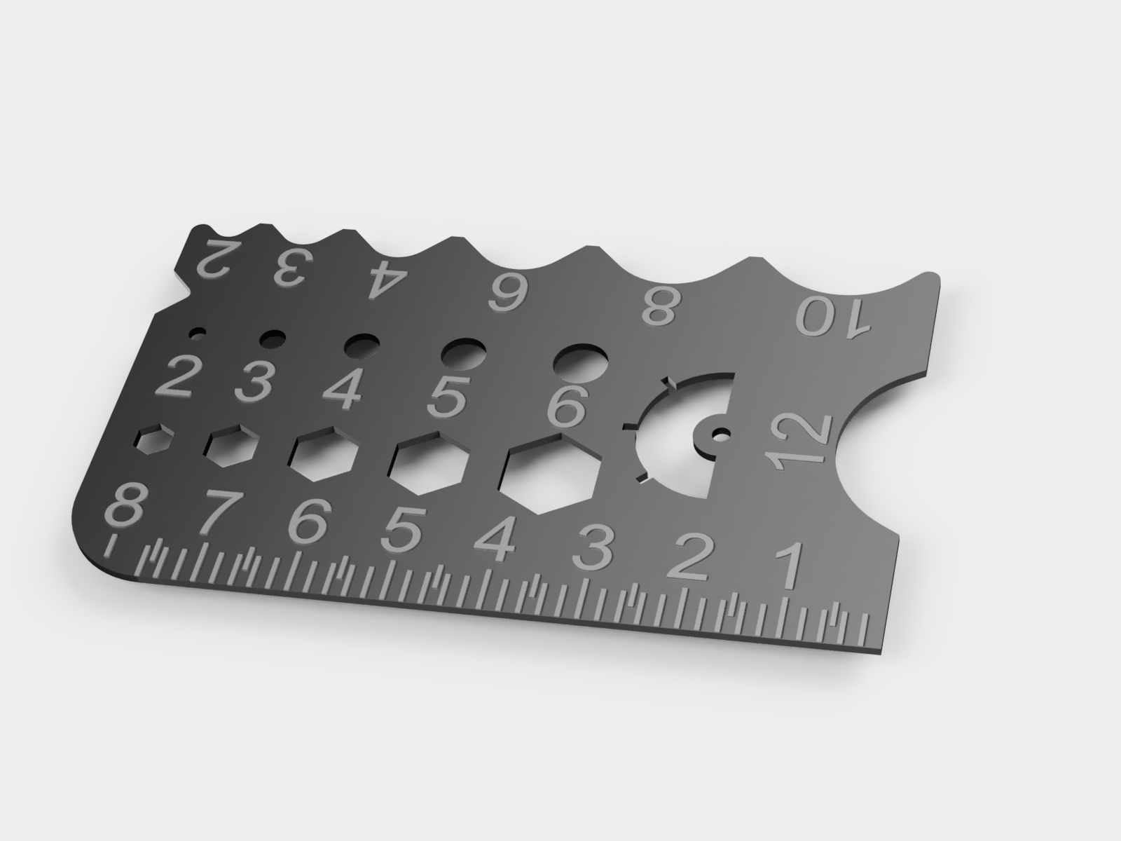 The ULTIMATE Card-sized Measuring Tool - Ruler, Chamfer, Bolt Gauge by ...