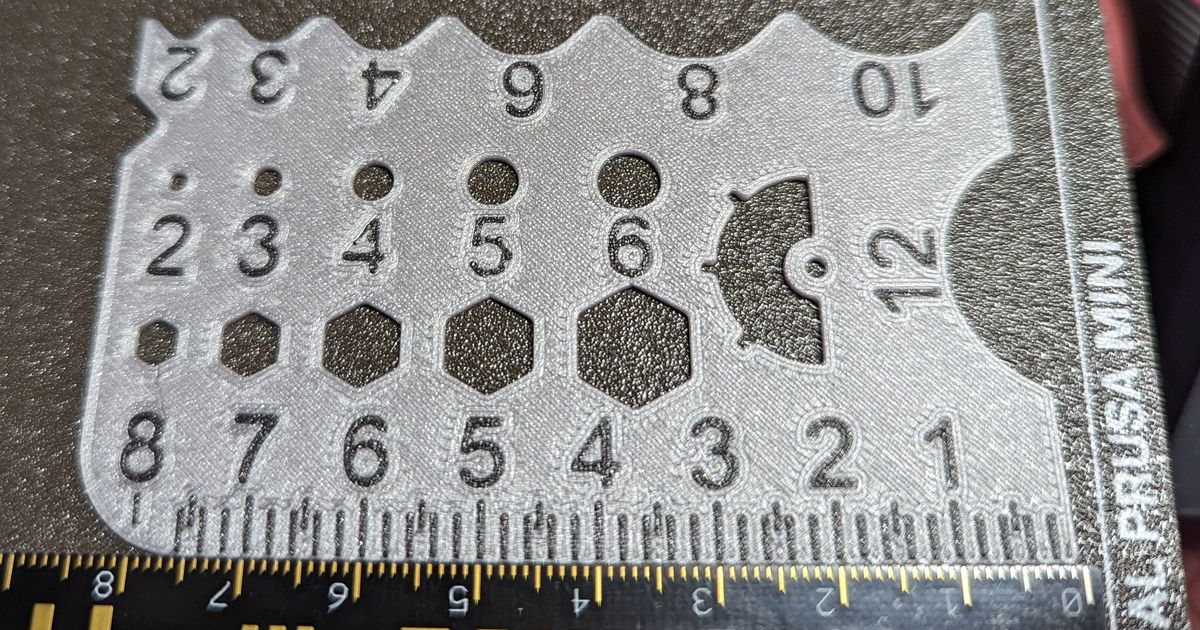 The ULTIMATE Card-sized Measuring Tool - Ruler, Chamfer, Bolt Gauge by ...