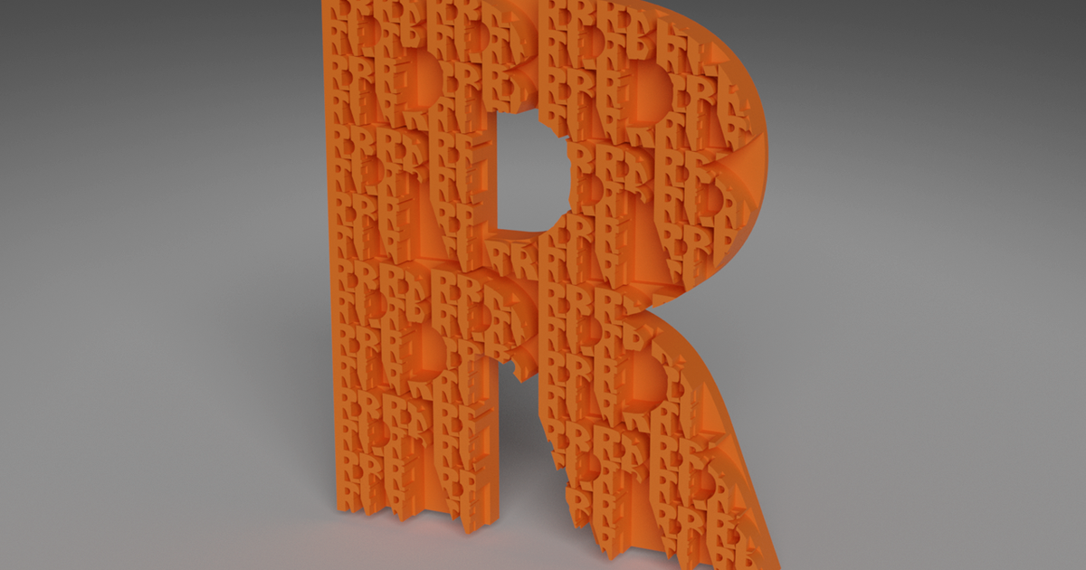 Recursive R von sui77 | Kostenloses STL-Modell herunterladen ...
