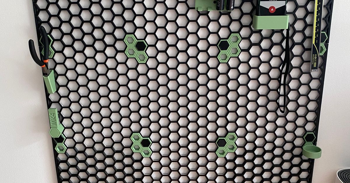 Honeycomb storage wall with borders by Waldmops | Download free STL ...