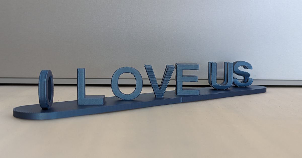 "I Love Us" / "Olive Us" Illusion Plaque by Xtagon | Download free STL ...