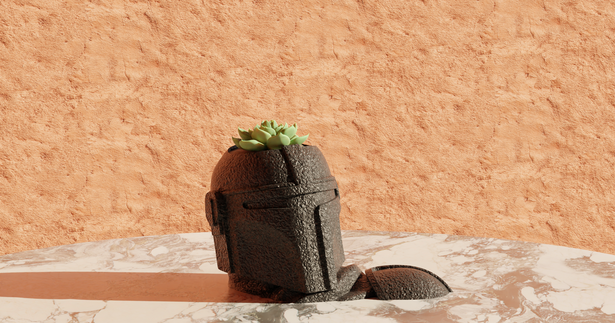 Mandalorian Helmet Armor - Star Wars Pot Plant by CalebTimoteo ...