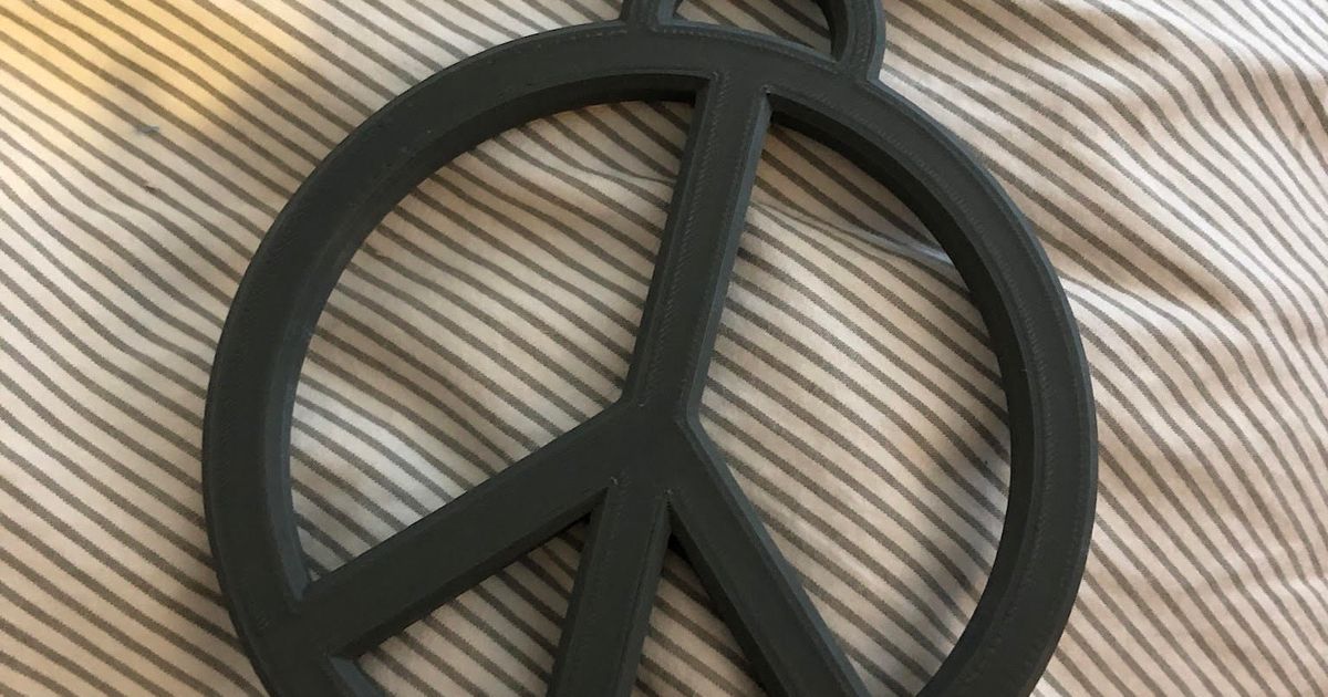 Peace Sign Hippy Pendant por Charlie Wiscarson | Descargar modelo STL ...