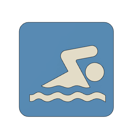 Swimming sign by Jakub M | Download free STL model | Printables.com