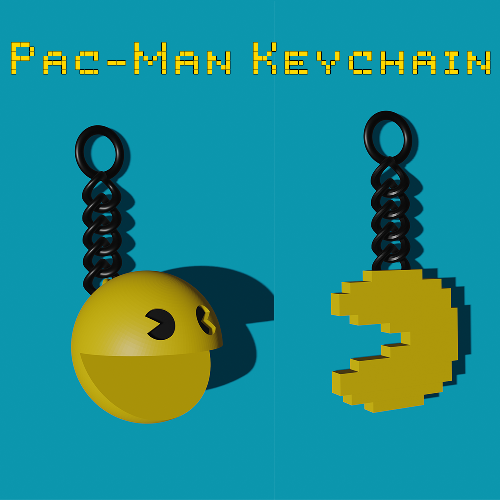 Pac-Man Keychain by Steven786 | Download free STL model | Printables.com