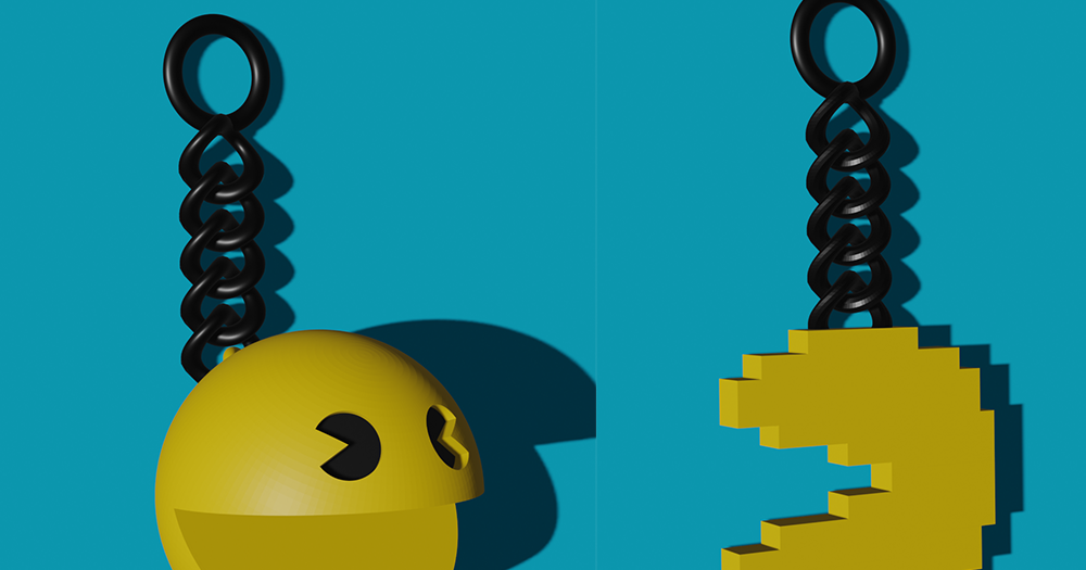 Pac-Man Keychain by Steven786 | Download free STL model | Printables.com