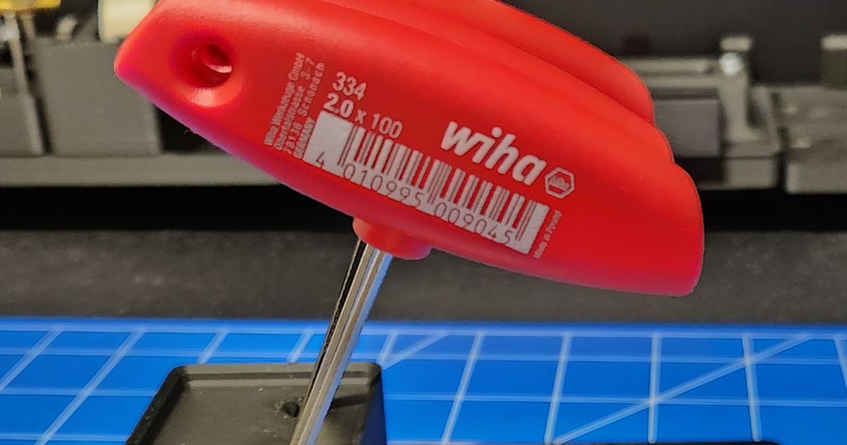 Gridfinity 1x2 holder for 4 Wiha T-handle Allen keys by mhwlng | Download free STL model ...