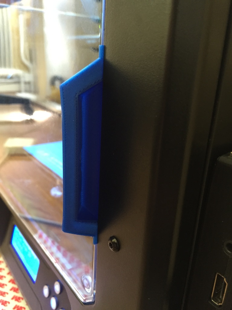 Flashforge Creator Pro 2016 Door Handle Draft/Warp Stopper by Fyrby ...