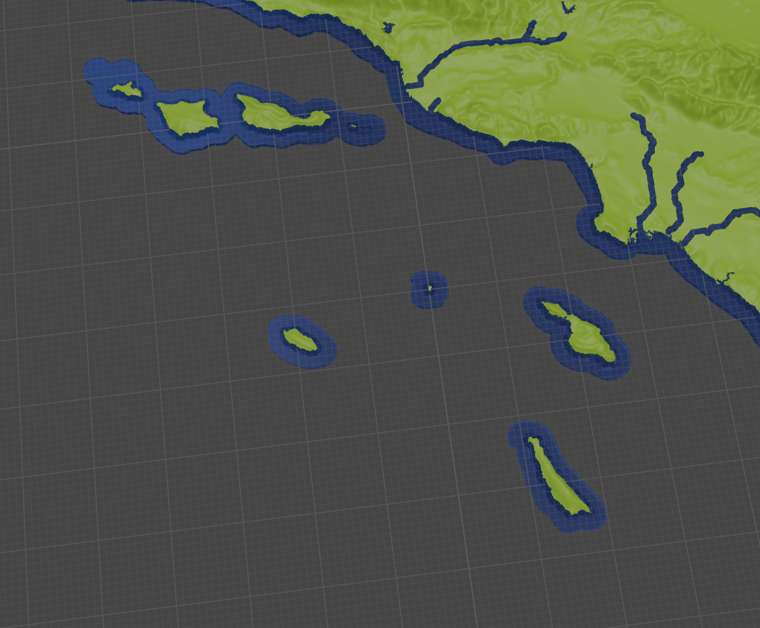 California, USA (CA) Topographic Map with Hydrographic Features by ...