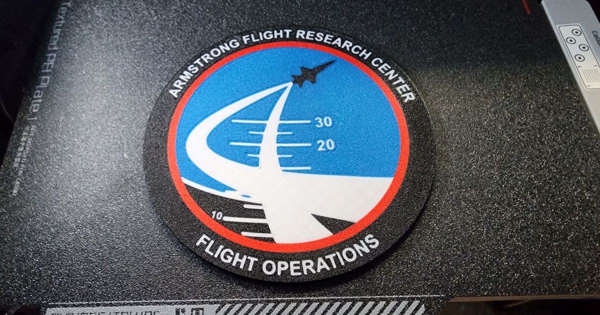 NASA AFRC Flight Operations Logo by danderson | Download free STL model ...