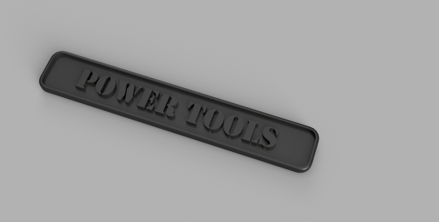 Tool Box Drawer Plate Label by tntkillercody | Download free STL model ...