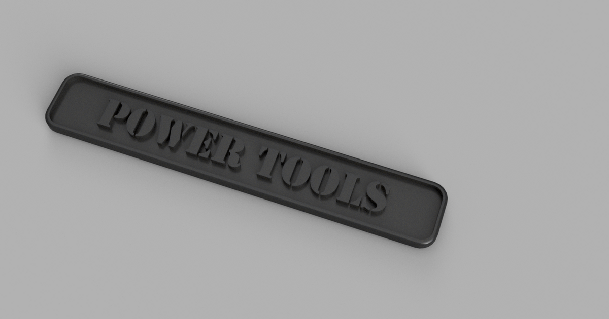Tool Box Drawer Plate Label by tntkillercody | Download free STL model ...