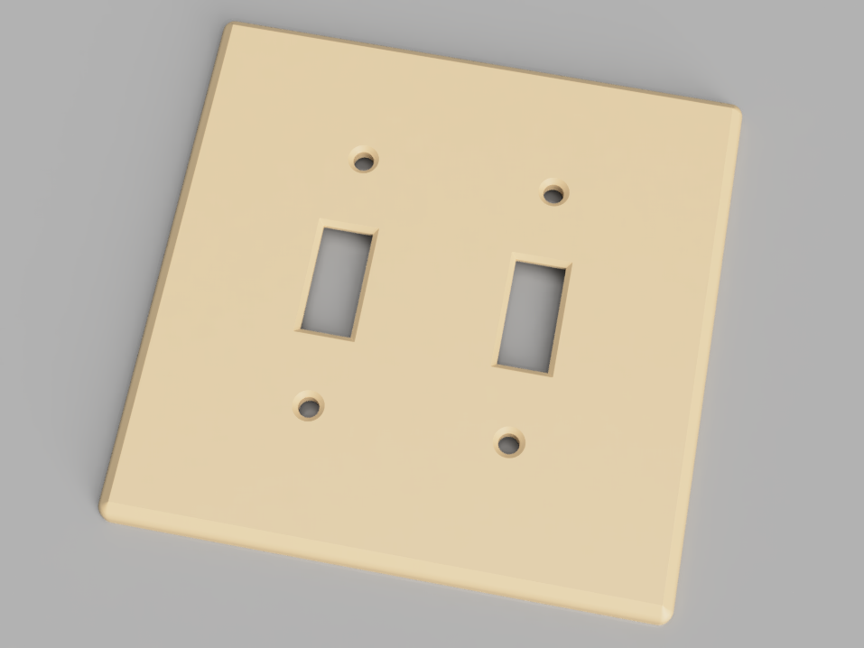 Switch Plate 2 Gang Toggle by grizzie17 | Download free STL model ...