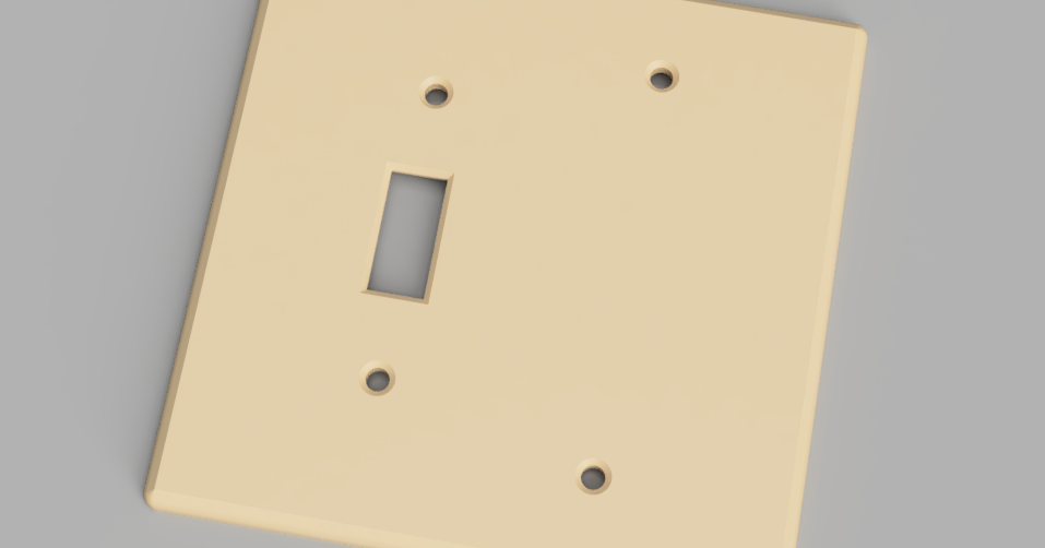 Switch Plate 2 Gang Toggle/Blank by grizzie17 | Download free STL model ...