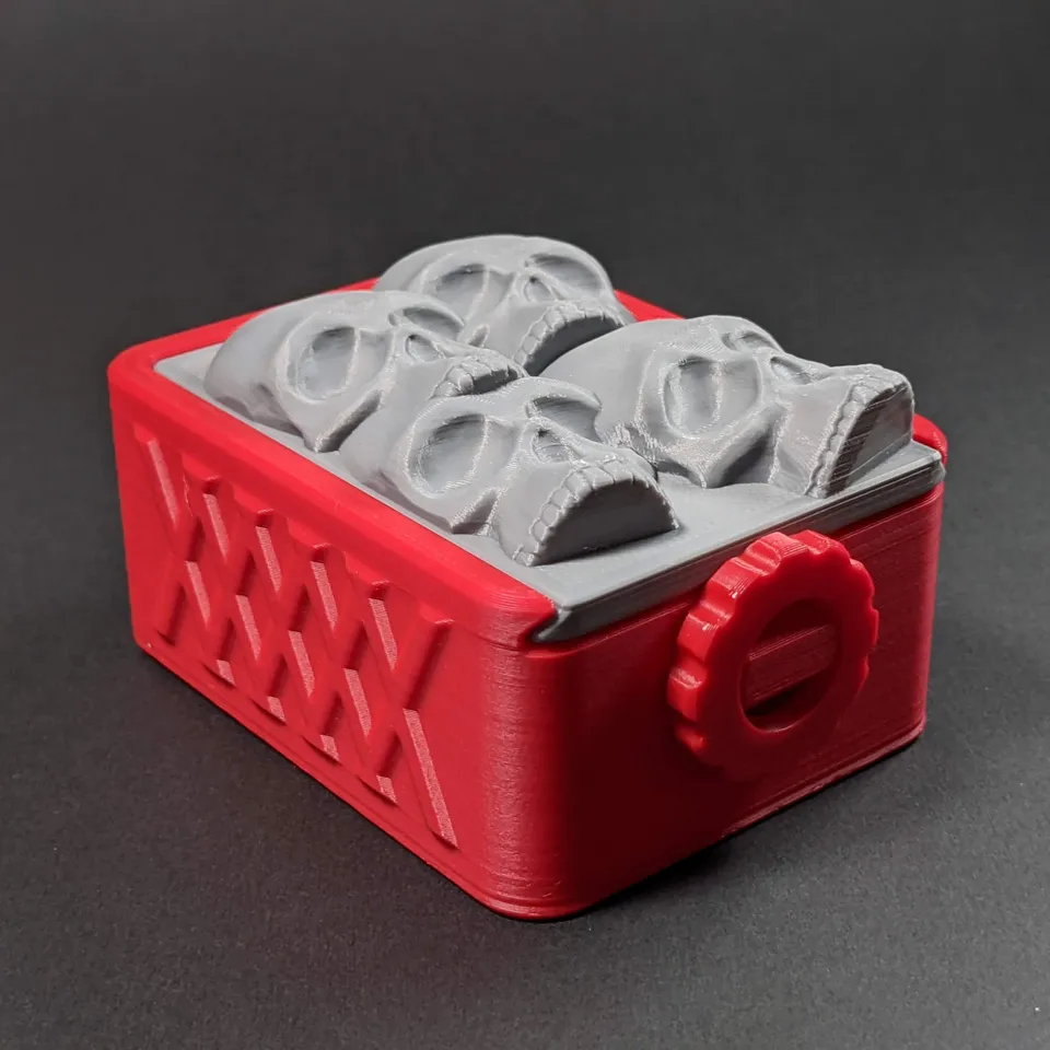 791 Skull Slide Top Box with Screw Closure by Clockspring | Download ...