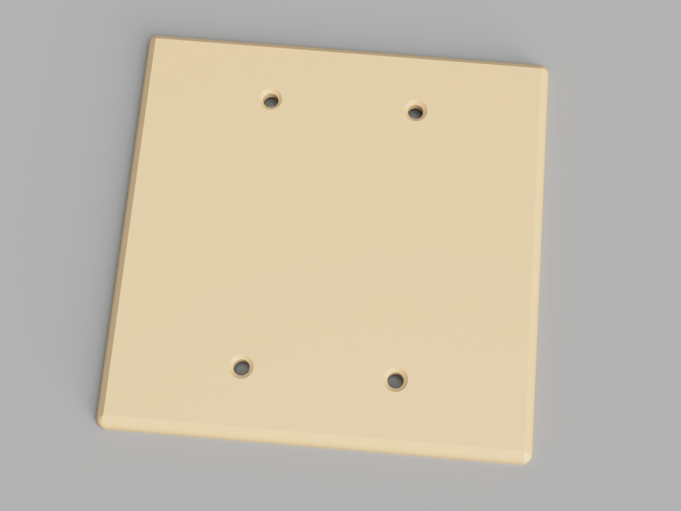Switch Plate 2 Gang Blank by grizzie17 | Download free STL model ...