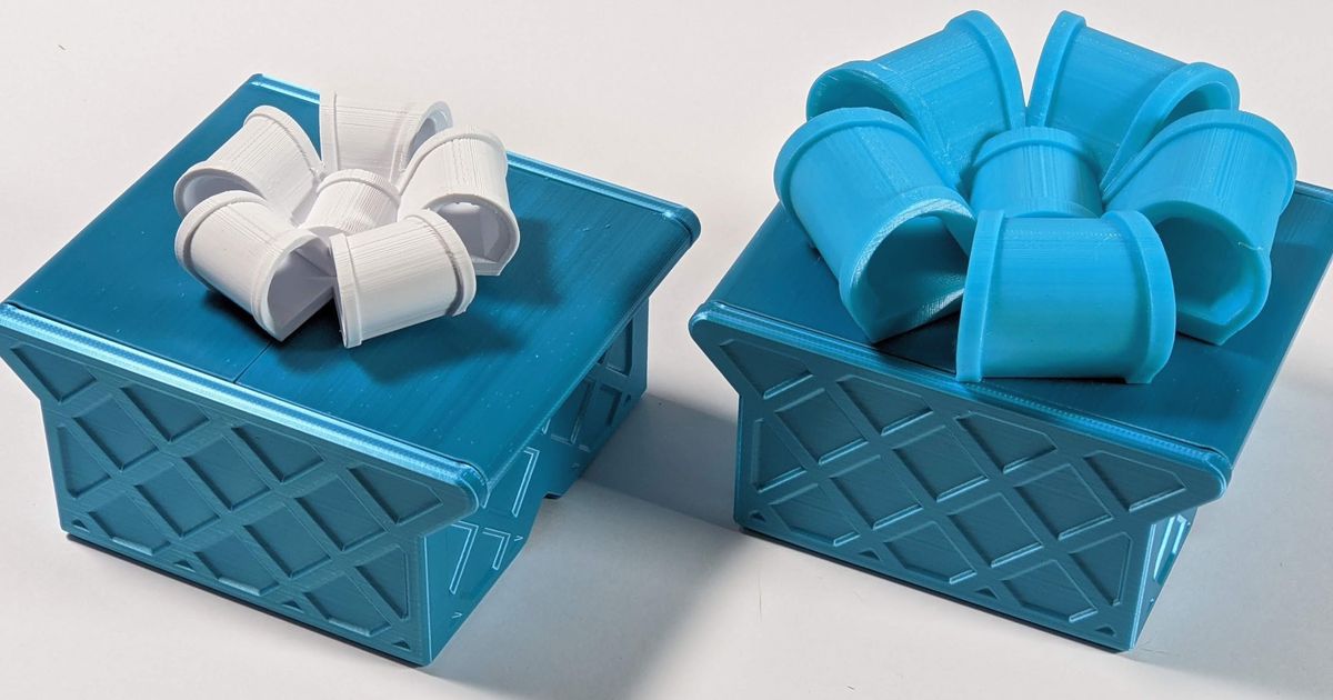 785 Square Bow Gift Box by Clockspring | Printables Store