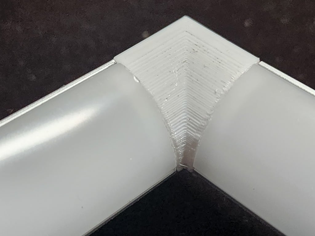 LED strip L 45 90 degree angle channel diffuser inside and outside ...