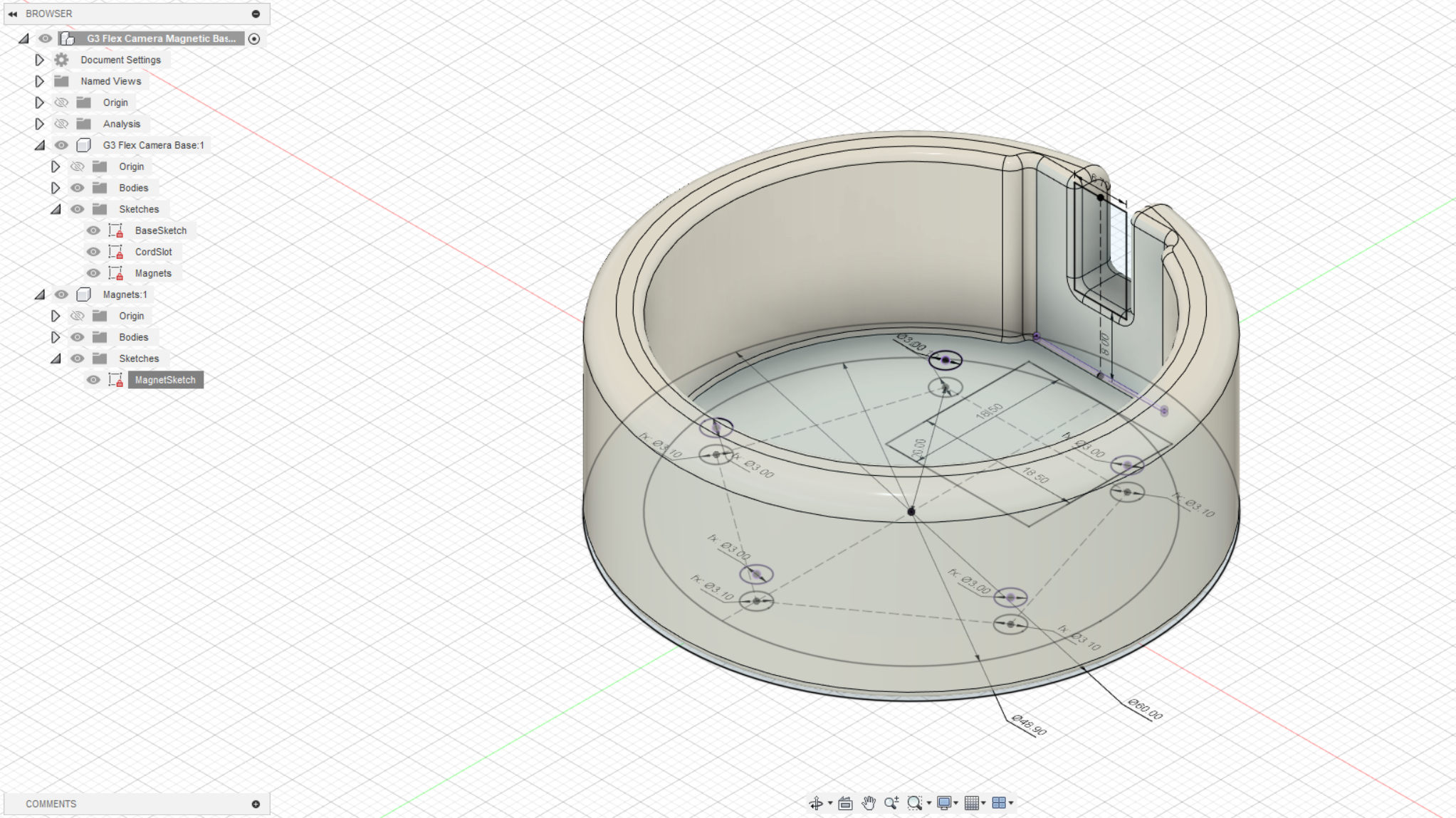UniFi G3 Flex Magnetic Base by teamRibcage | Download free STL model ...