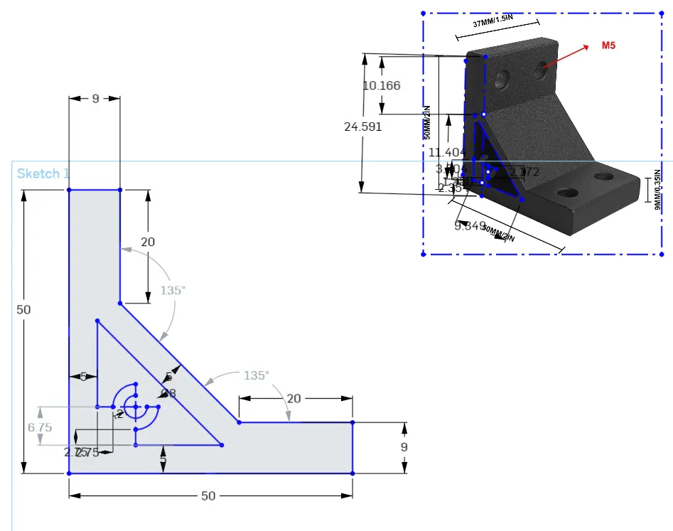 Sturdy 2040/4040 Extrusion Angle Bracket by dsnineteen | Download free ...
