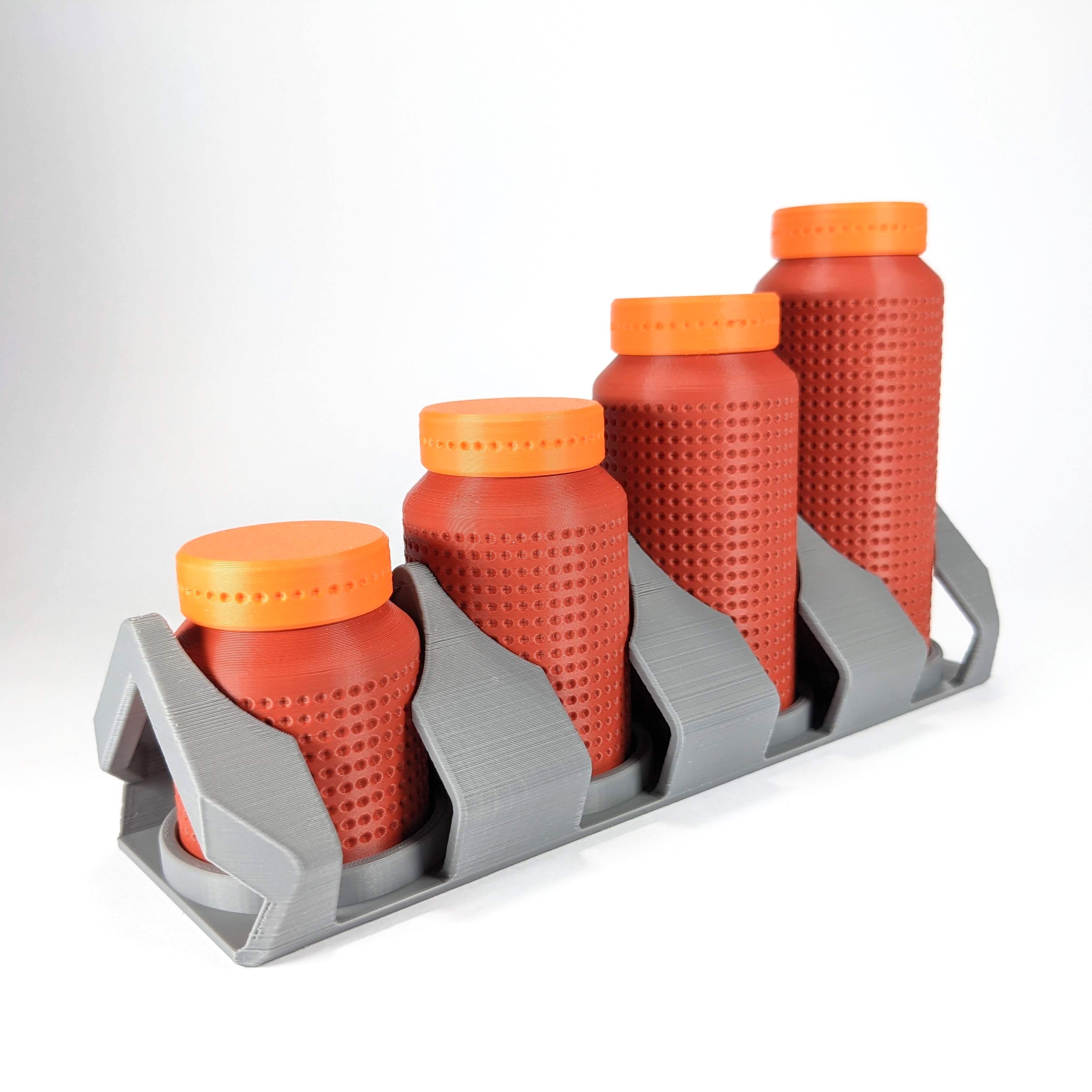 757 Round Dot Jars with Rack by Clockspring | Printables Store