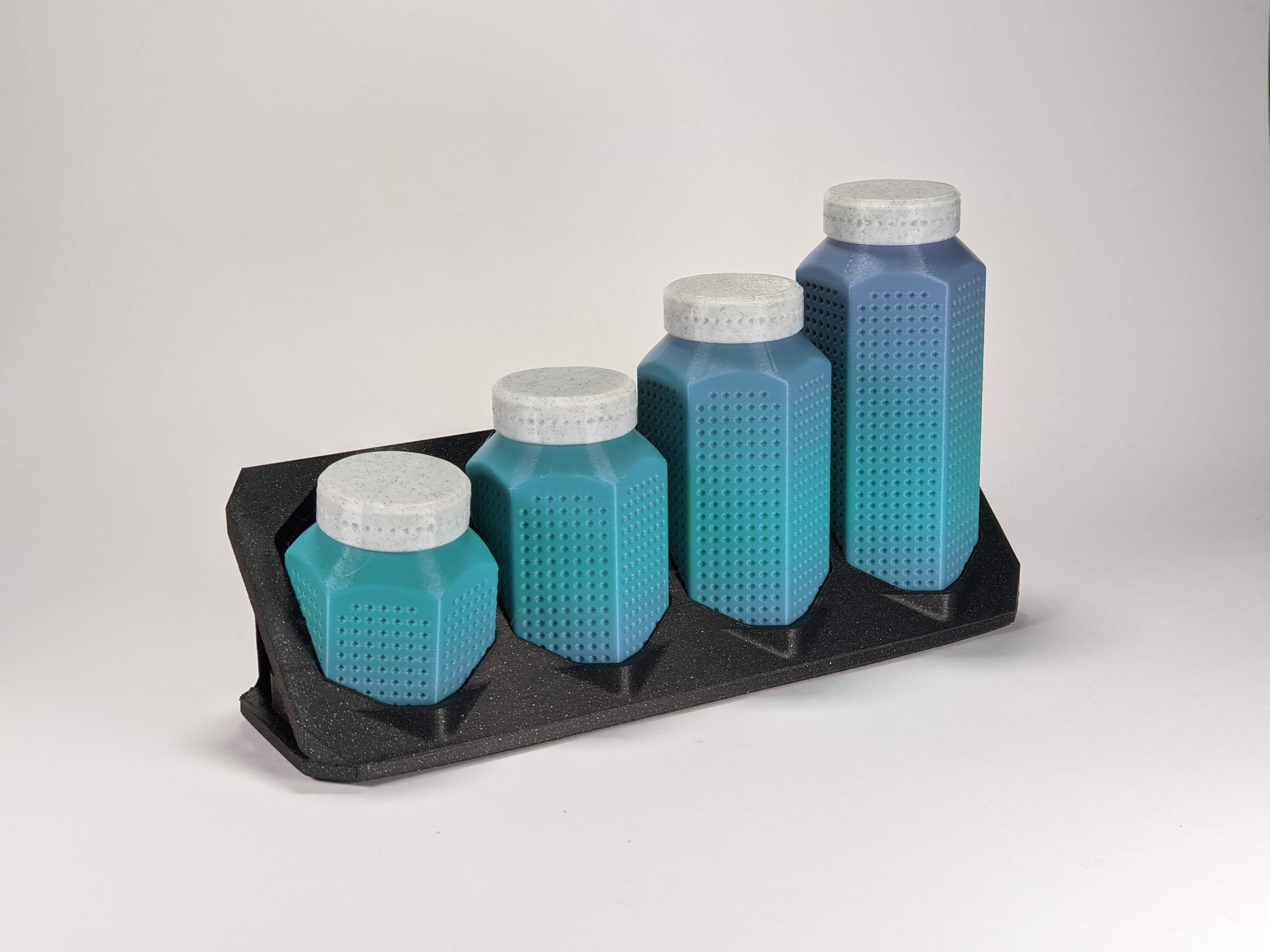 752 Larger Hex Dot Jars by Clockspring | Printables Store