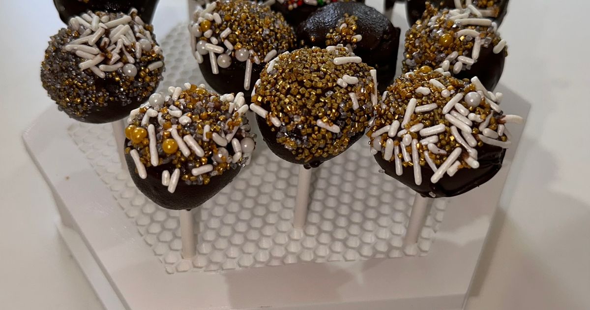 Honeycomb Cake Pop Stand by wedgeworks | Download free STL model ...