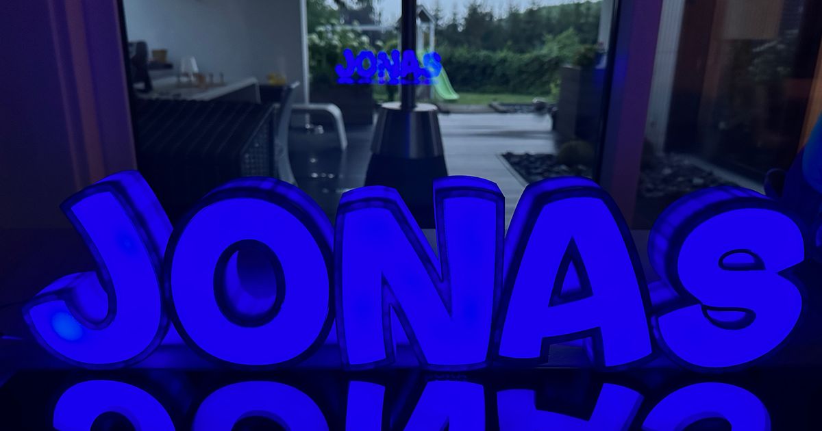 JONAS LED- Namenslampe (Name lamp) by Tomsen | Download free STL model | Printables.com