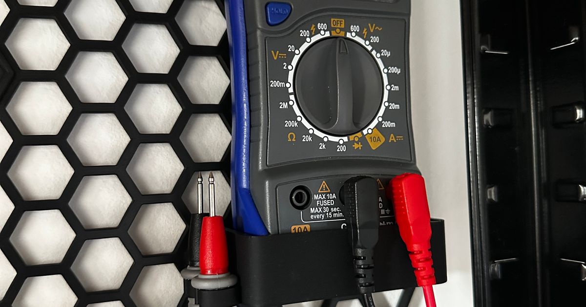 Multimeter holder for Honeycomb storage wall by Ron | Download free STL ...
