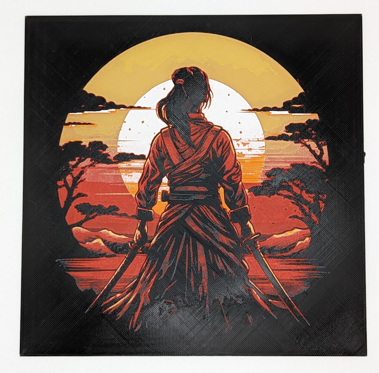 Female Samurai at Sunset - HueForge by miak3D | Download free STL model ...