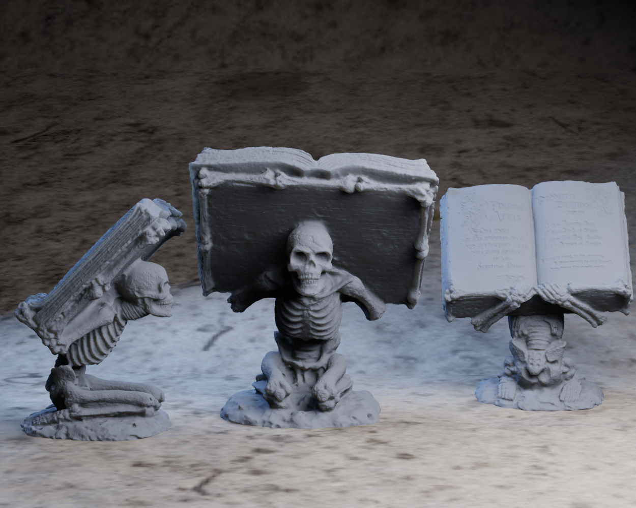 Skeleton Holding Spell Book by Peter Farell | Download free STL model ...