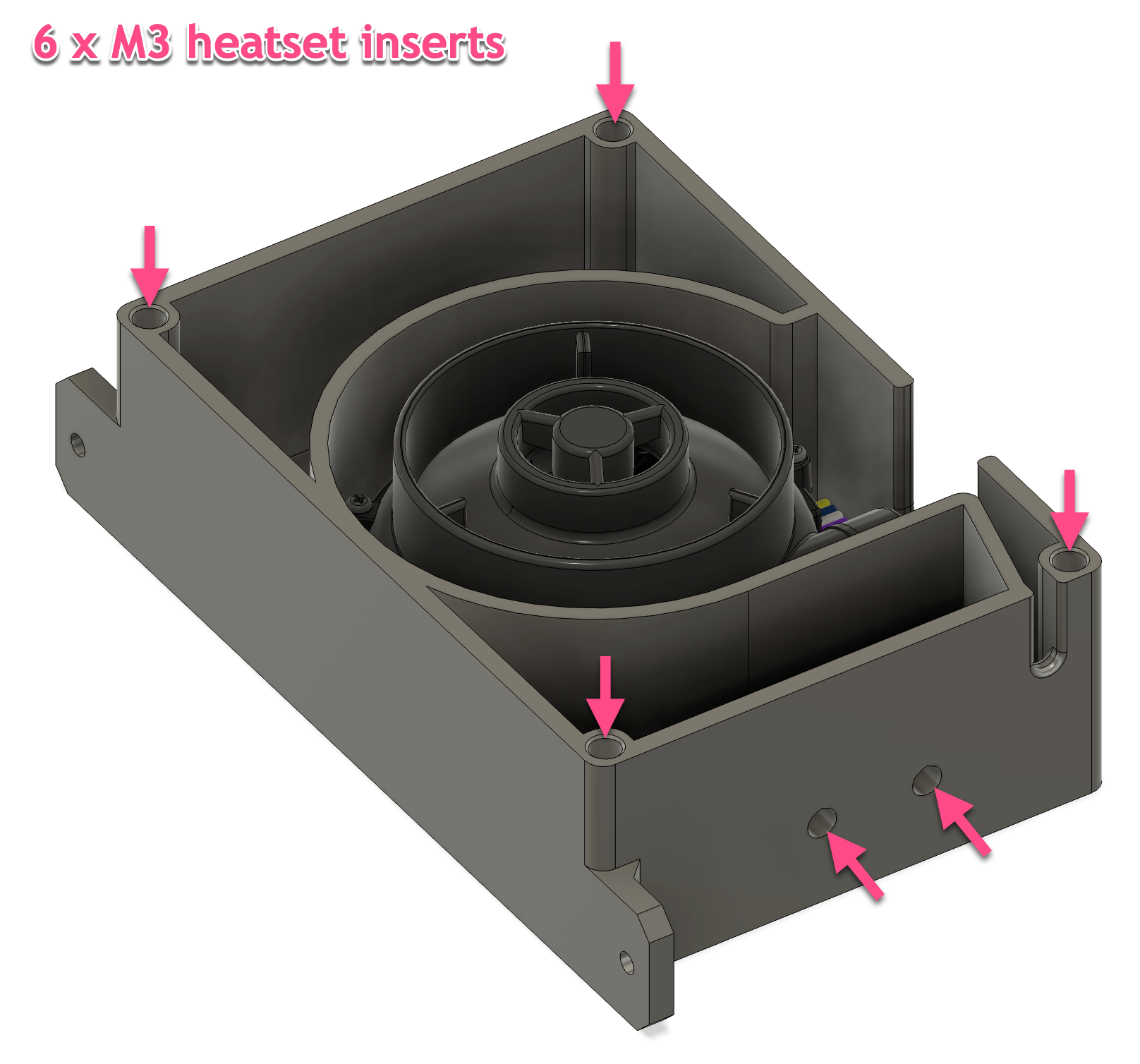 WS7040 CPAP fan mount for aluminum extrusion (Voron 2.4 compatible) by ...