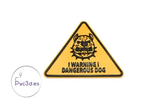 Dog Tag: Warning by 3dCreateSomething | Download free STL model ...